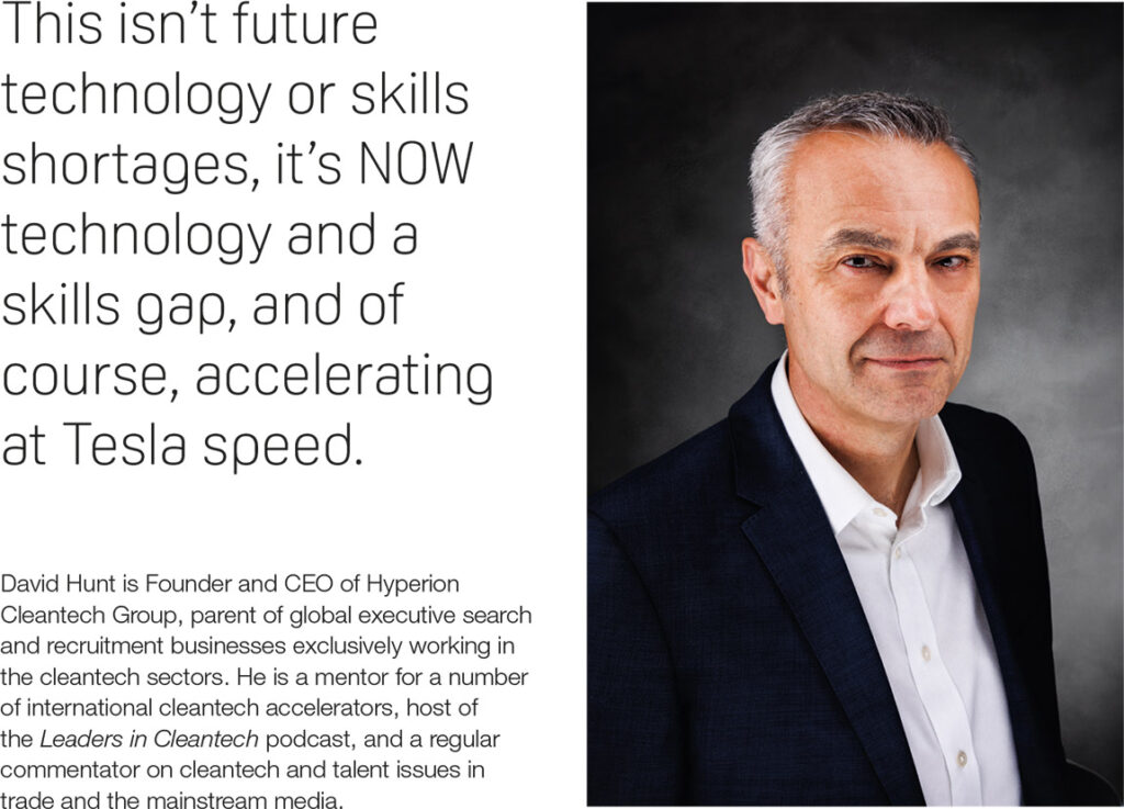 David Hunt on the cleantech skills gap and how to enter the industry
